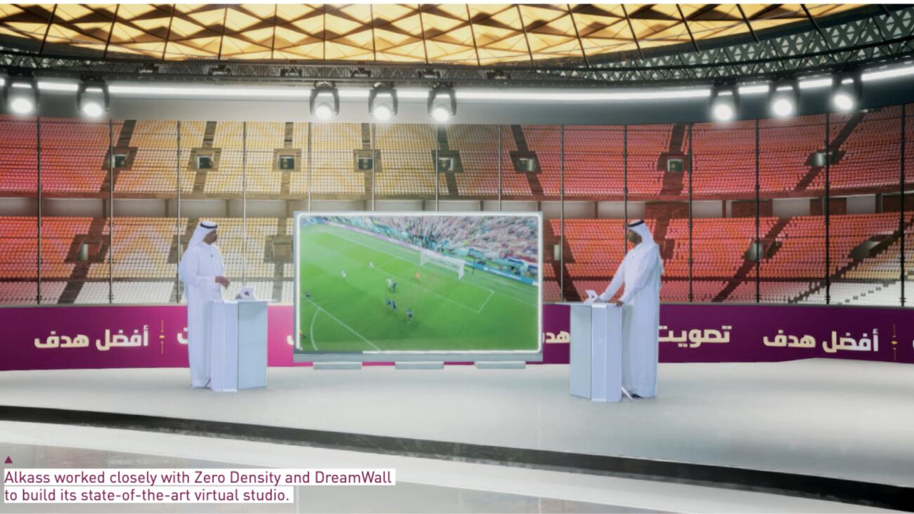 Alkass chooses Dreamwall for its World Cup studios. — DreamWall